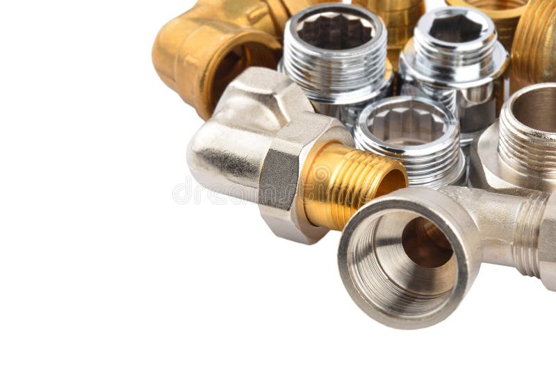 Set of plumbing fitting stock image. Image of pipeline - 108403391