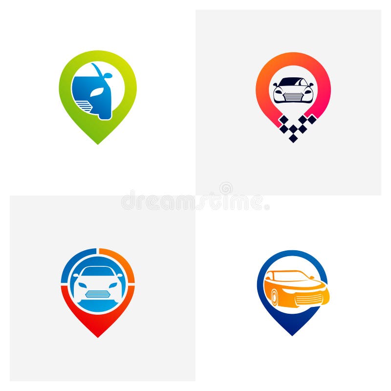 Set of Point Car Logo Vector Template, Creative Car Logo Design ...