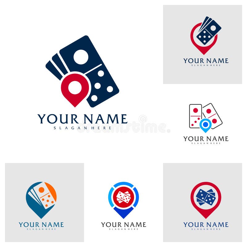 Set of Point Domino Logo Vector Template, Creative Domino Logo Design ...