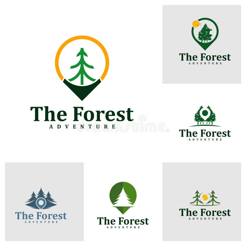 Forest Logo Design Template. Creative Pine Logo Vector Illustration ...