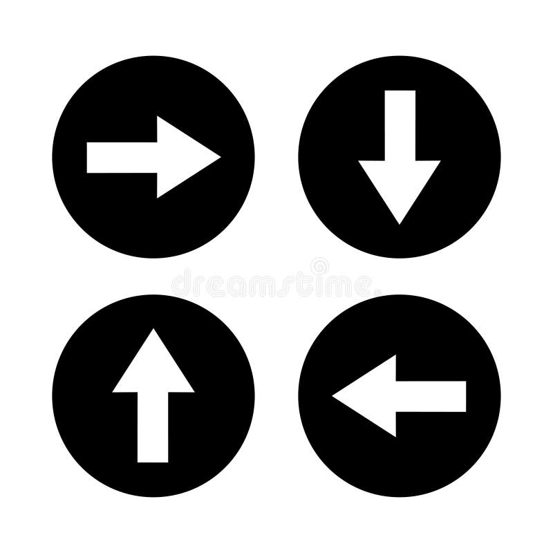 Set of Pointer, Arrow Signs. Vector Illustration. Stock Vector ...