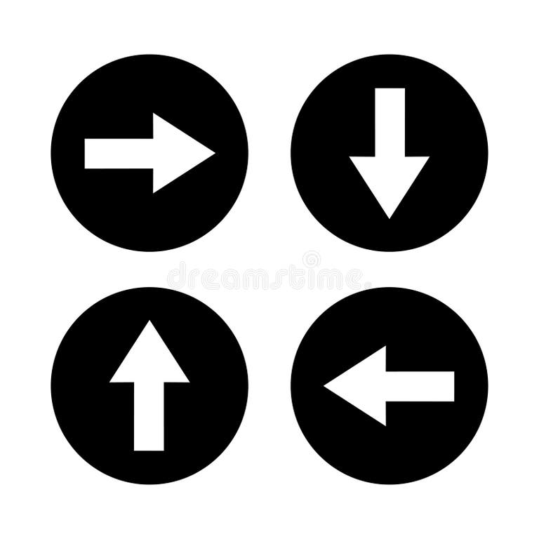 Set of Pointer, Arrow Signs. Vector Illustration. Stock Vector ...