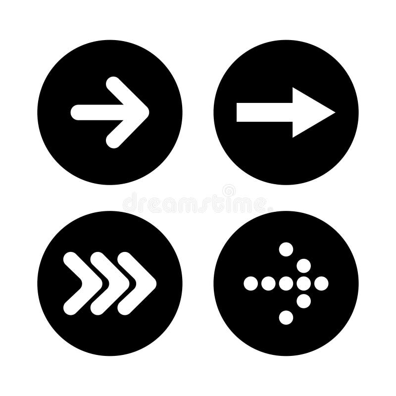 Set of Pointer, Arrow Signs. Vector Illustration. Stock Vector ...