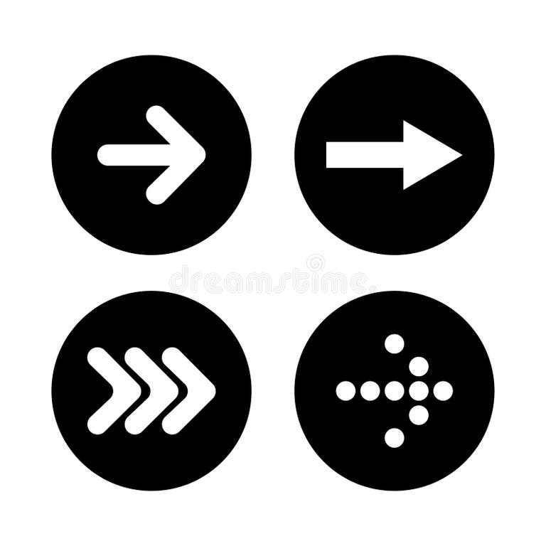 Set of Pointer, Arrow Signs. Vector Illustration. Stock Vector ...