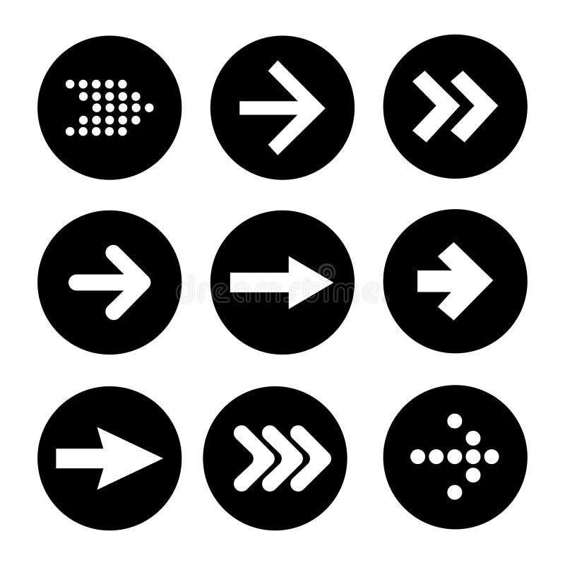 Set of Pointer, Arrow Signs. Vector Illustration Stock Vector ...