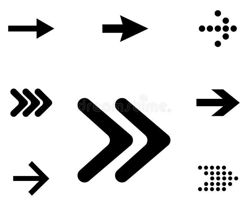 Set of Pointer, Arrow Signs. Vector Illustration Stock Vector ...