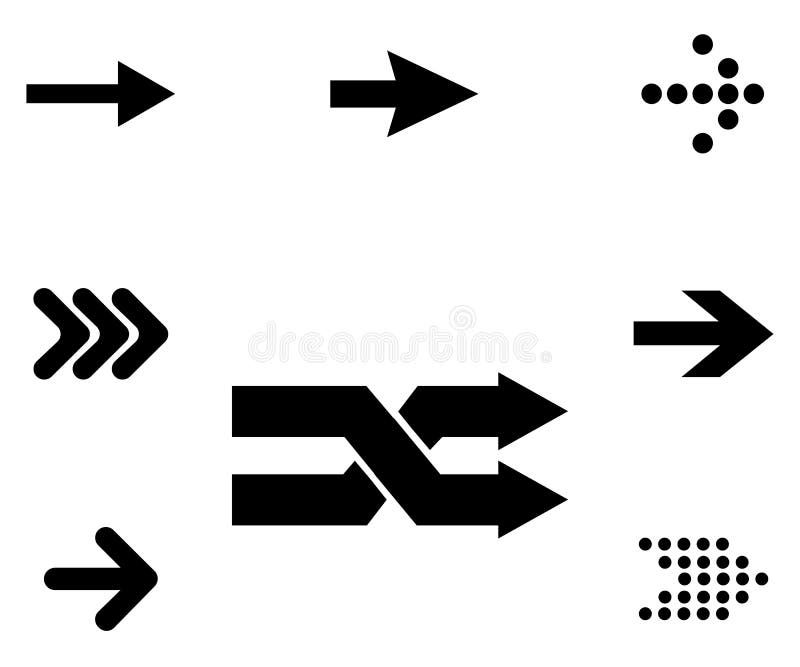 Set of Pointer, Arrow Signs. Vector Stock Vector - Illustration of ...