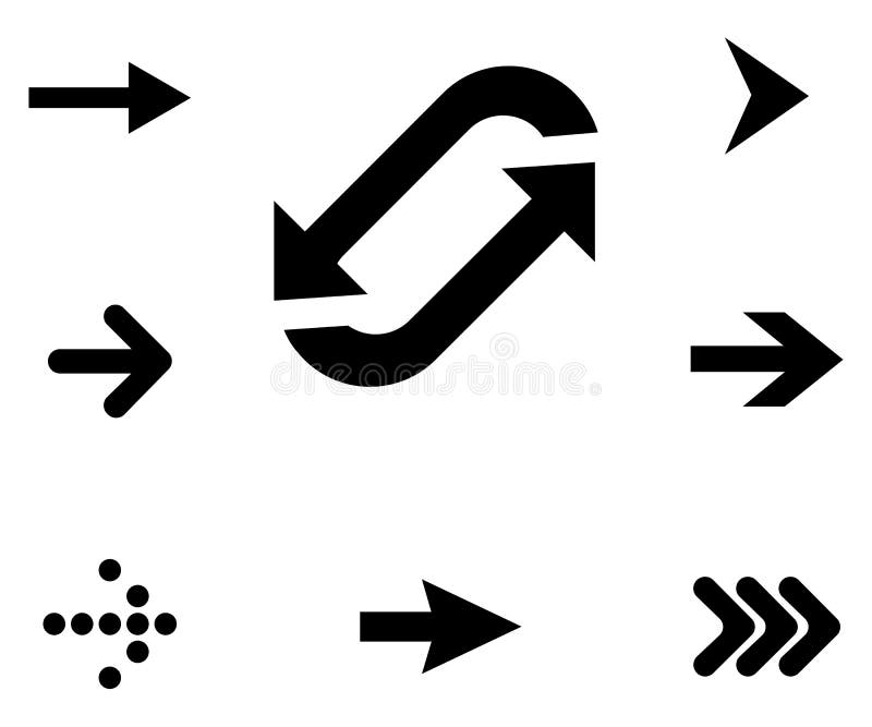 Set of Pointer, Arrow Signs. Vector Illustration Stock Vector ...