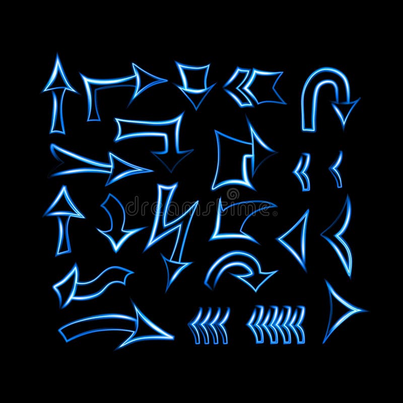 Set of pointer arrows. stock vector. Illustration of poster - 249123277