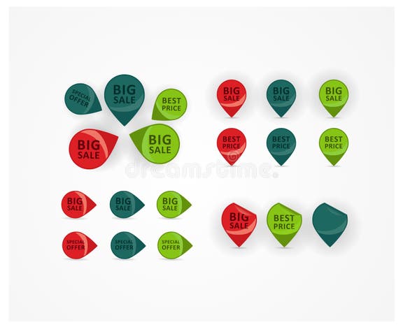 Set of pointers. stock illustration. Illustration of advertising - 28192417