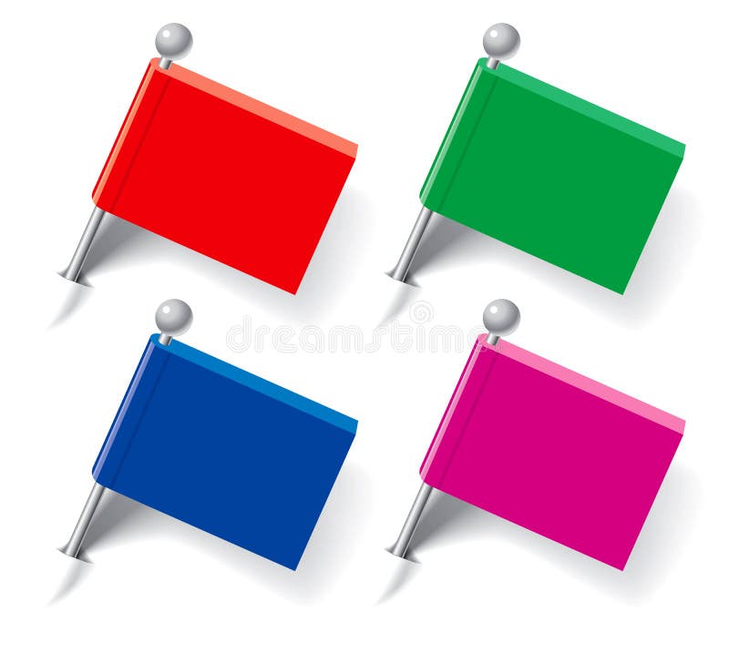 Set of Pointers in the Form of Flags Stock Vector - Illustration of ...