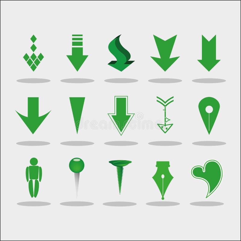 Set of pointers stock vector. Illustration of information - 48498947