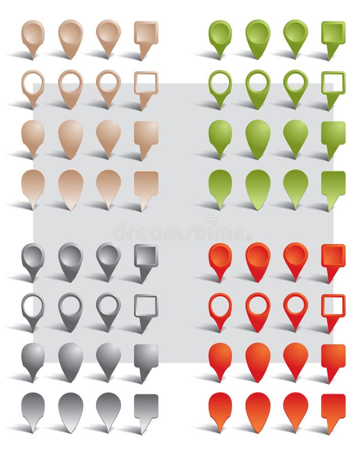 Set of Pointers. Vector Illustration Stock Vector - Illustration of ...