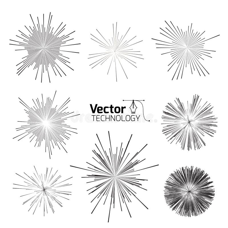 Set of Points Star and Explosion Hazard Stock Vector - Illustration of ...
