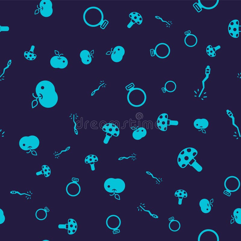 Set Poison Apple, Magic Wand, Stone Ring and Psilocybin Mushroom on ...