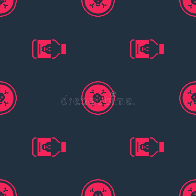 Set Poisoned Pill and Bones and Skull on Seamless Pattern. Vector Stock ...
