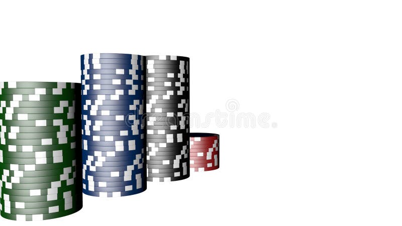 Set of Poker Chips of Different Colors Isolated on White Background ...
