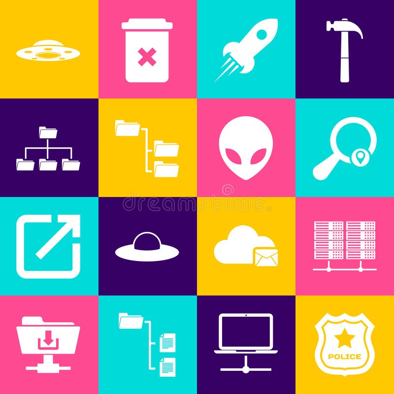 Set Police Badge, Server, Data, Web Hosting, Search Location, Rocket ... Set Police Badge, Server, Data, Web Hosting, Search Location, Rocket ...