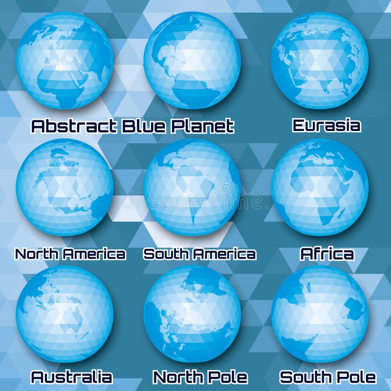 Abstract Globes with Abstract World Map Stock Vector - Illustration of advertising, business ...