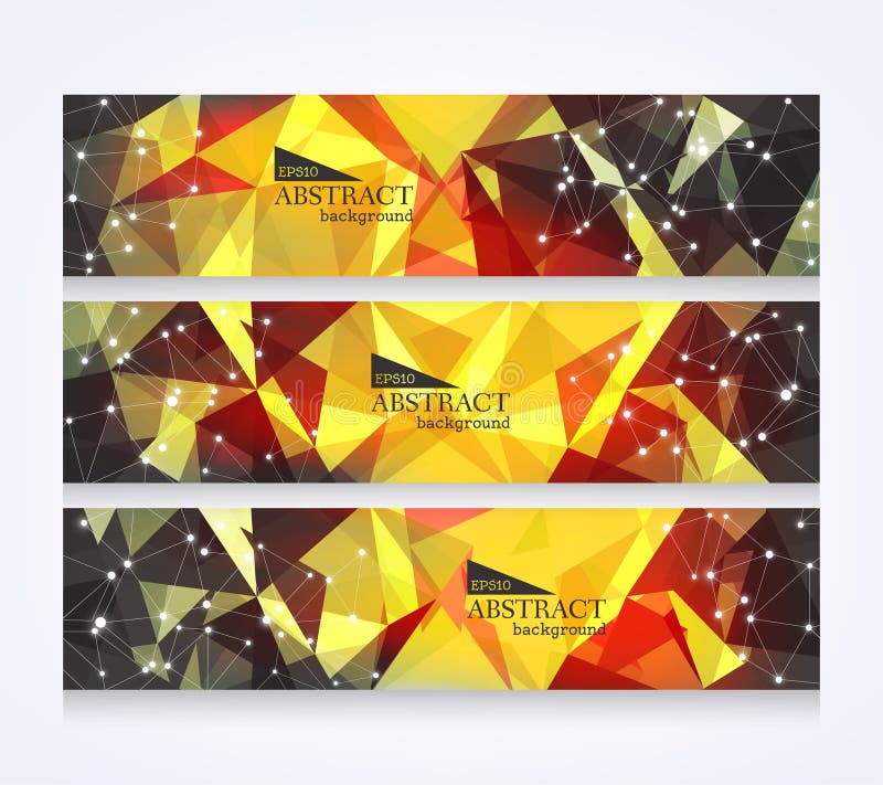 Geometric Banners Collection Stock Vector - Illustration of colorful ...
