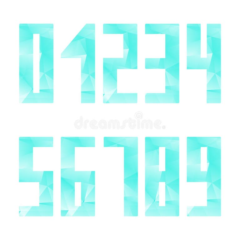 Set of polygonal numbers. stock vector. Illustration of number - 54486021