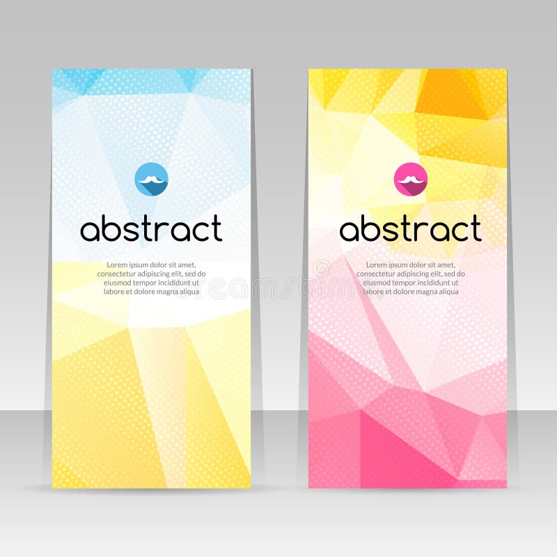 Set of Polygonal Triangular Colorful Geometric Banners for Innovate ...