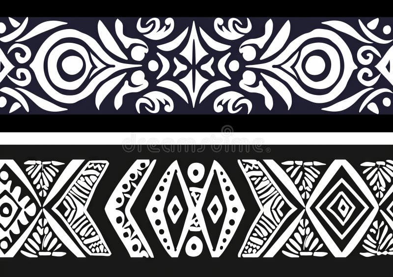 Set of Polynesian Traditional National Pattern Stock Illustration ...