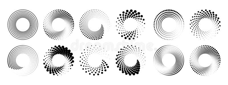 Set of Pop Art Circles. Shapes Dots Pattern in Pop Art Style. Abstract ...