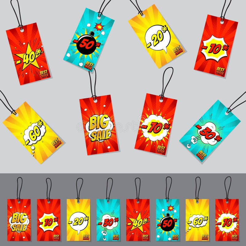 Crazy Prices Design in Pop-art Style. Stock Vector - Illustration of ...