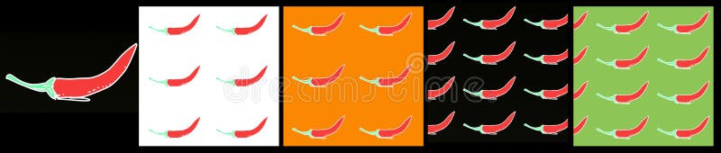A Set, of a Pop Art Composition.a Pepper Stock Illustration ...