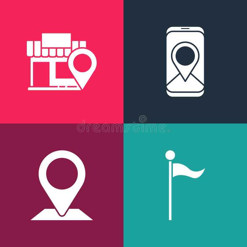 The Marker On The City Map Under The Magnifying Glass Stock ...