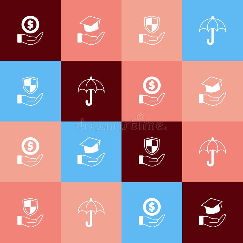 Set Pop Art Money with Shield, Education Grant, Shield in Hand and ...