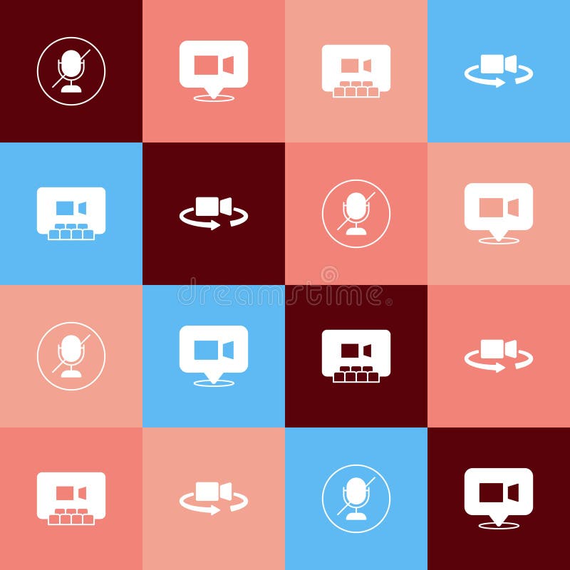 Set Pop Art Mute Microphone, Video Chat Conference, and 360 Degree View ...