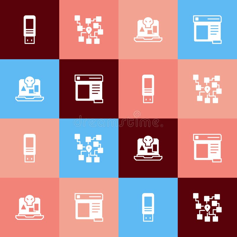 Set Pop Art USB Flash Drive, Neural Network, Internet Piracy and ...