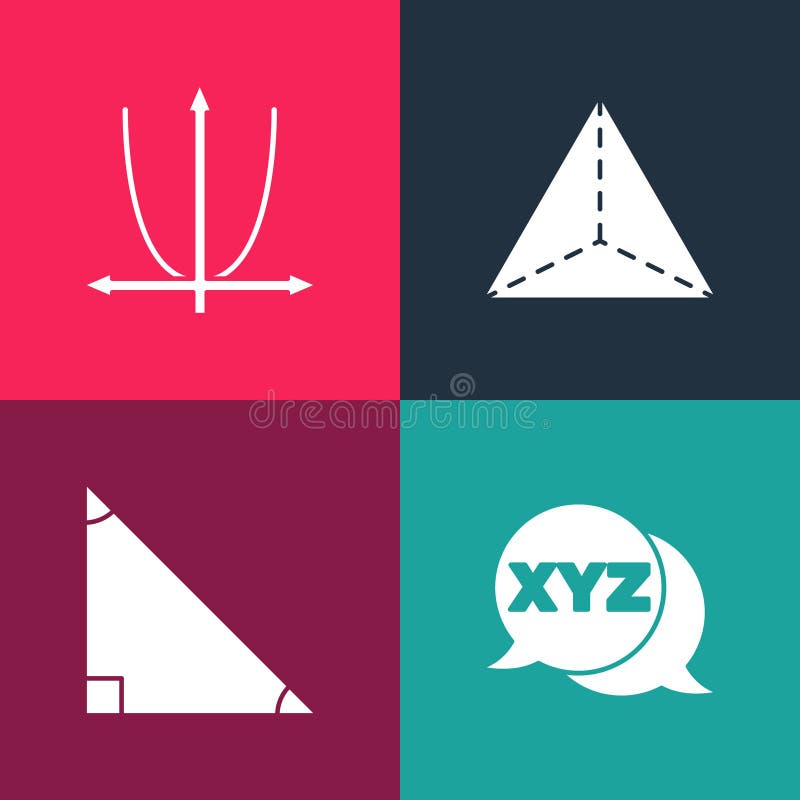 Set Pop Art XYZ Coordinate System, Triangle Math, Geometric Figure ... Set Pop Art XYZ Coordinate System, Triangle Math, Geometric Figure ...