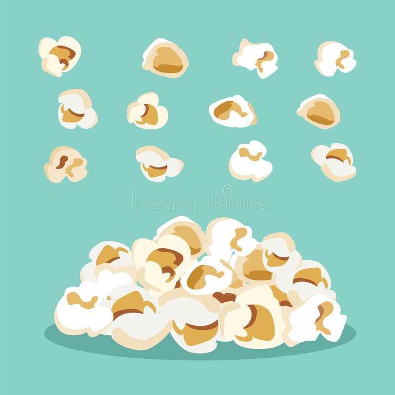 Single Popcorn Kernel Stock Illustrations – 167 Single Popcorn Kernel ...