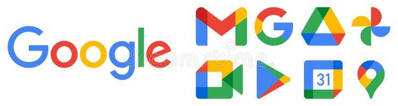 Set of Popular Google Services Products Editorial Stock Image ...