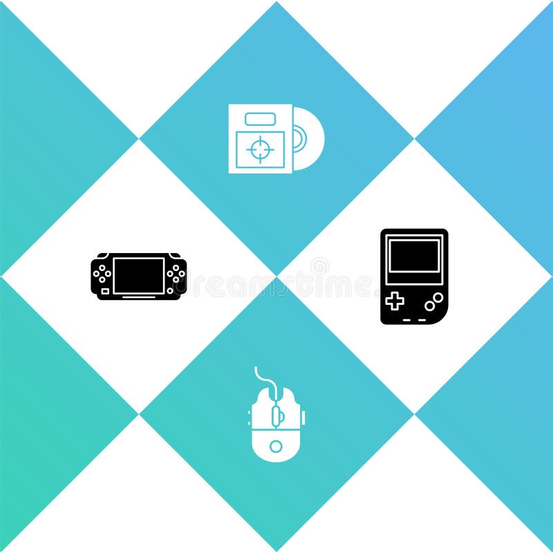 Set Portable Video Game Console, Computer Mouse Gaming, CD DVD Disk Box ...