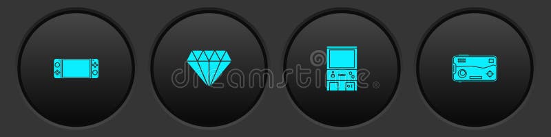 Set Portable Video Game Console, Diamond, Retro Arcade Machine and ...