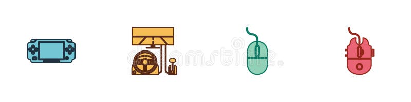 Set Portable Video Game Console, Racing Simulator Cockpit, Computer ...