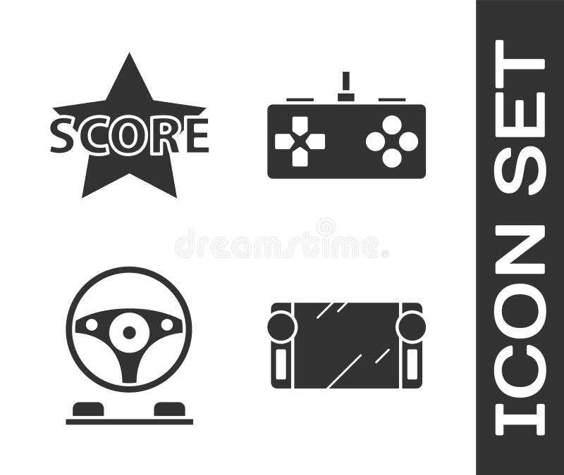 Set Portable Video Game Console, Star, Racing Simulator Cockpit and ...