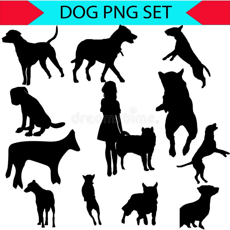 Set of Poses for the Animation of the Dog. the Dog is Running Stock ...