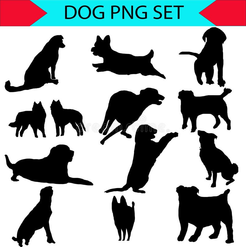 Set of Poses for the Animation of the Dog. the Dog is Running Stock ...