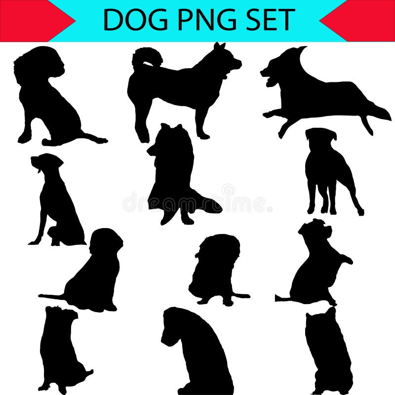Set of Poses for the Animation of the Dog. the Dog is Running Stock ...