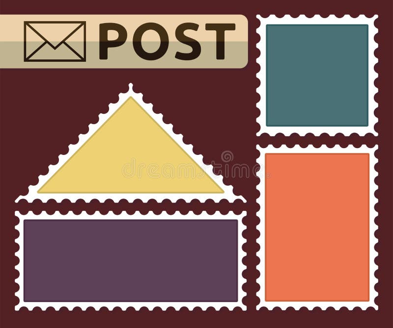 Set of a post stamp stock vector. Illustration of circle - 35736511