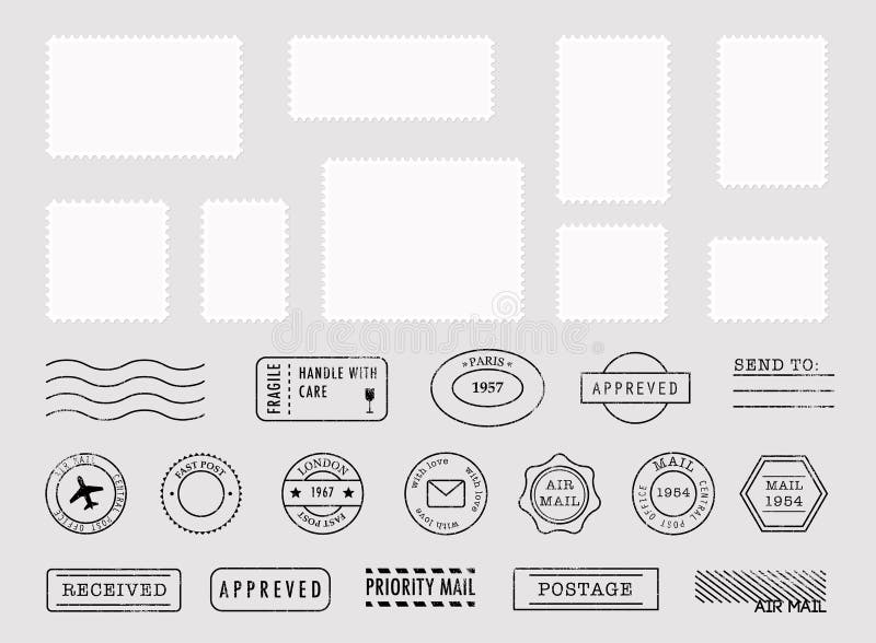 Post marks stock vector. Illustration of background, office - 2324035