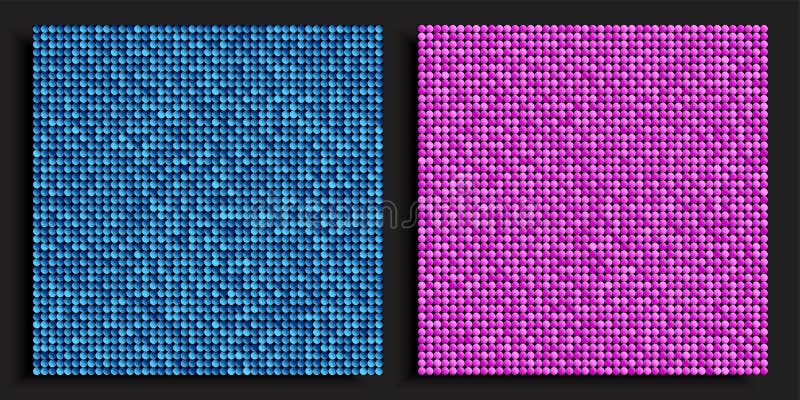 Set Poster Template from Blue and Pink Sequins Stock Vector ...