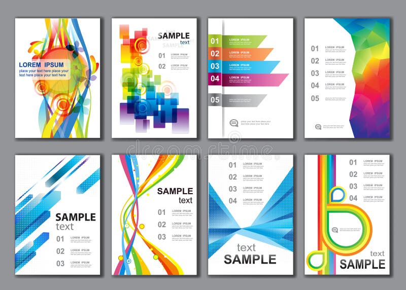 Set of Poster Templates stock vector. Illustration of color - 53101479