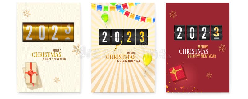 Set of Posters with Mechanical Timer To 2023 Stock Vector ...