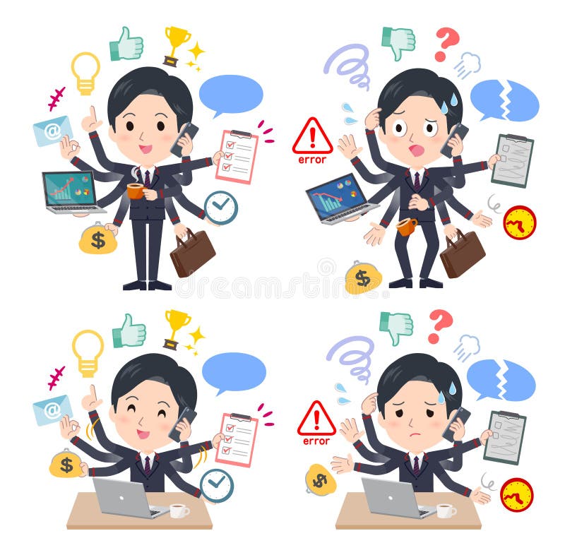 Multitasking Office Receptionist Stock Illustrations – 51 Multitasking ...